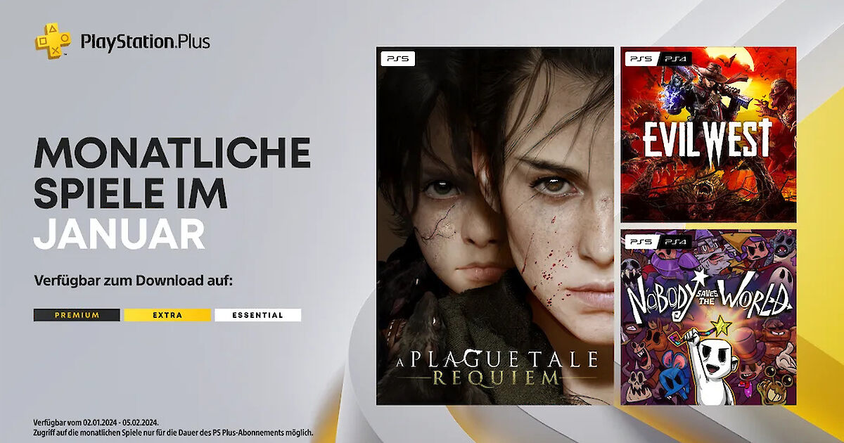 PlayStation Plus Essential im Januar 2024: Epische Abenteuer und Vampirjagd für alle Mitglieder ...
